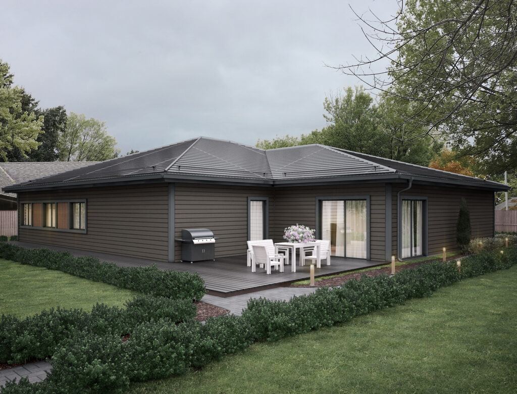 T133 – Rodinný dům s dvojgaráží - Thermowood Group